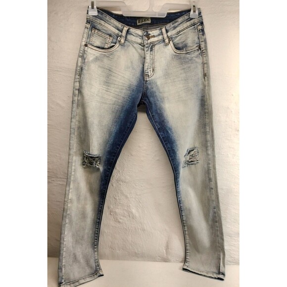 CJ Black | Jeans | Cj Black Mens Skinny Flex Moto Distressed White Acid ...